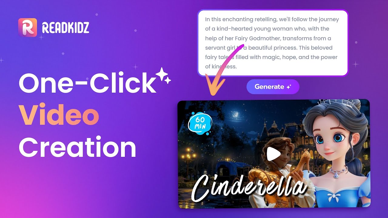 Readkidz | AI-Powered Children's e-Picture Books & Story Creation | Video BedtimeStory ChildrenSong