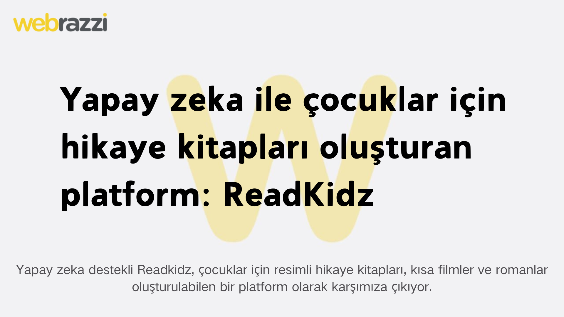 Readkidz | AI-Powered Children's e-Picture Books & Story Creation | Video BedtimeStory ChildrenSong